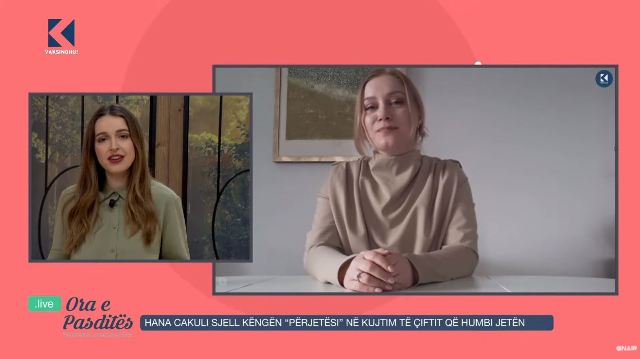 Hana Cakuli sjell këngën “Përjetësi” në kujtim të çiftit që humbi jetën ...