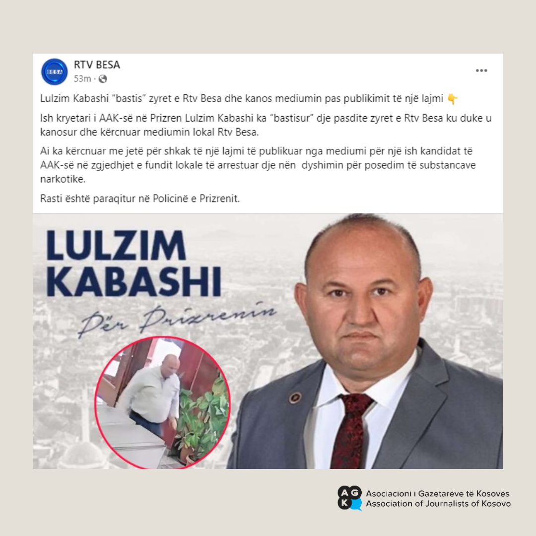 AGK: Kërcënohet stafi i RTV Besa në Prizren – Klan Kosova