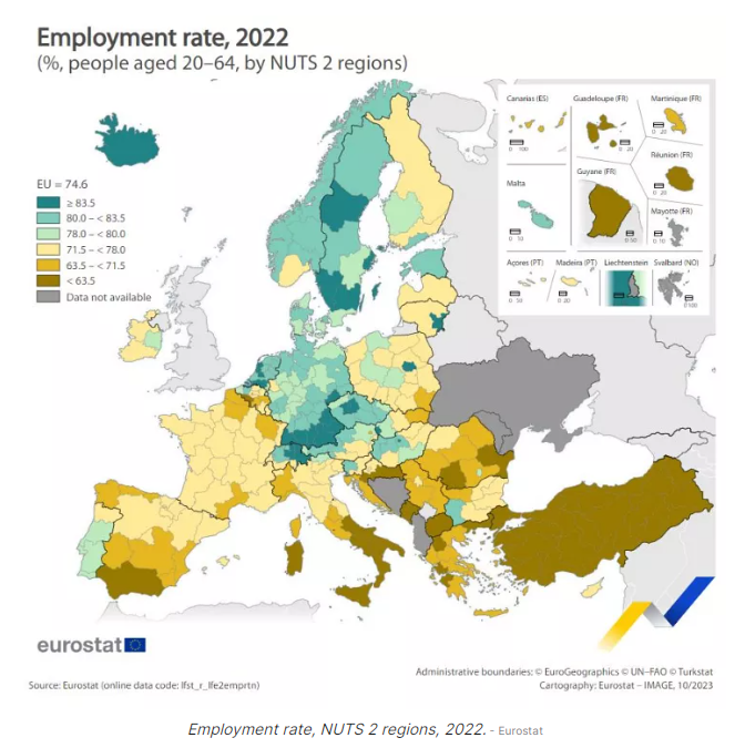 Cilat rajone evropiane kanë shkallën më të lartë të punësimit? - Klan Kosova
