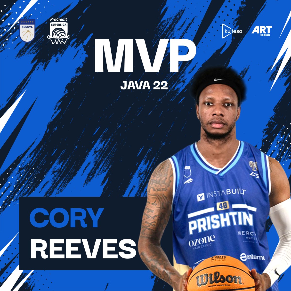 Cory Reeves shpallet MVP i javës së 22-të - Klan Kosova